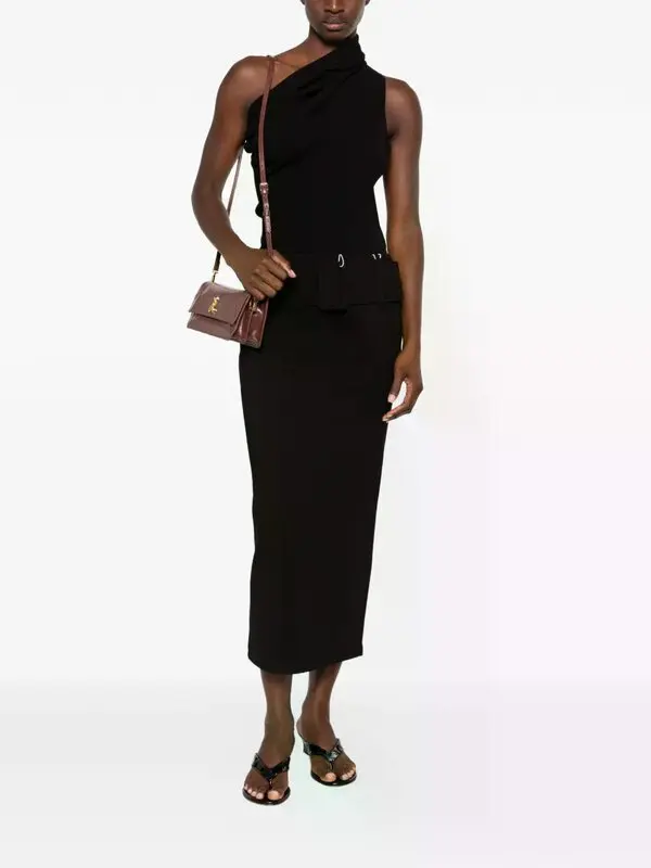 Patrizia Pepe Belted Pencil Midi Skirt
