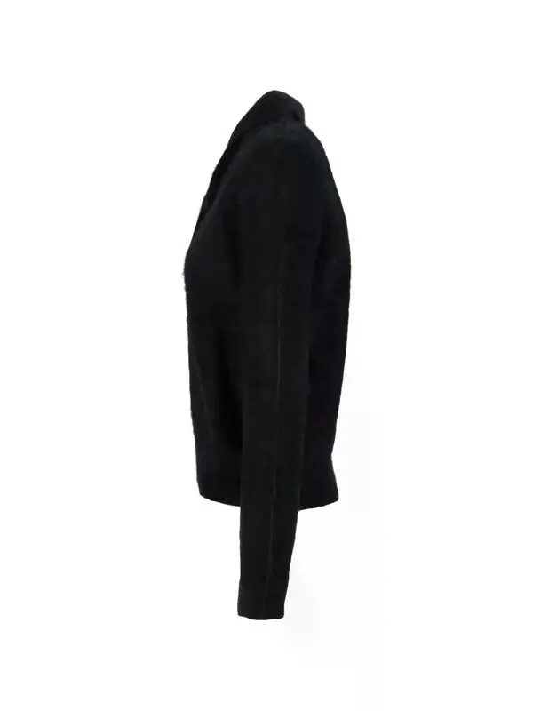 KANGRA Brushed Shawl-collar Sweater - Black