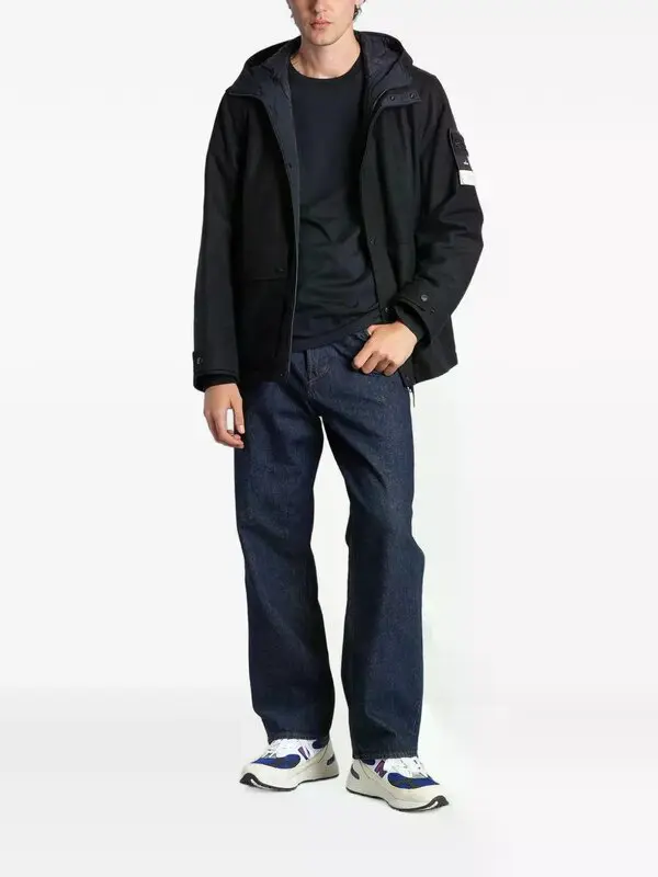 Stone Island 4100018 Woll Nylon Flannel_s.i Ghost Jacket - Black