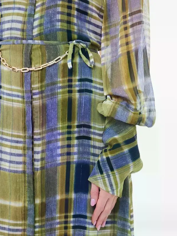 Liu Jo Check-pattern Chain-link Midi Dress