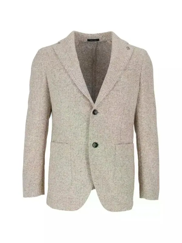 BRERA Check-pattern Notched-lapel Blazer