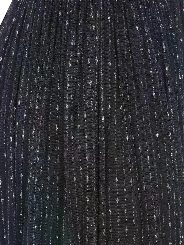 TWINSET Pleated Lurex-detail Maxi Skirt