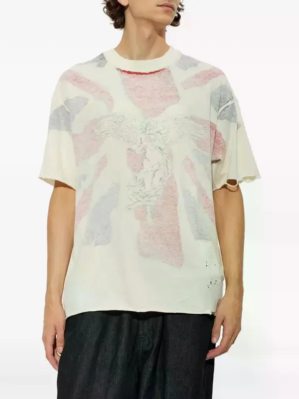 REPRESENT Graphic-print Distressed T-shirt