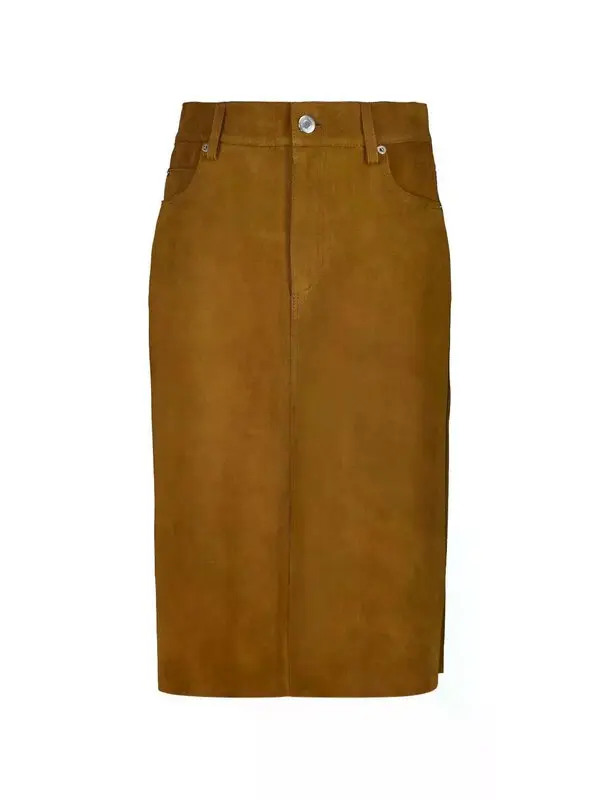 AMI Paris Suede Midi Skirt