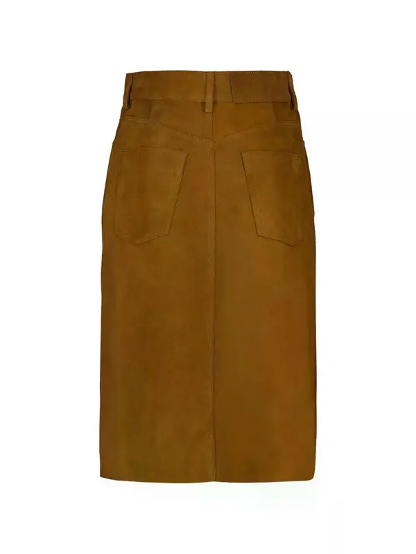 AMI Paris Suede Midi Skirt