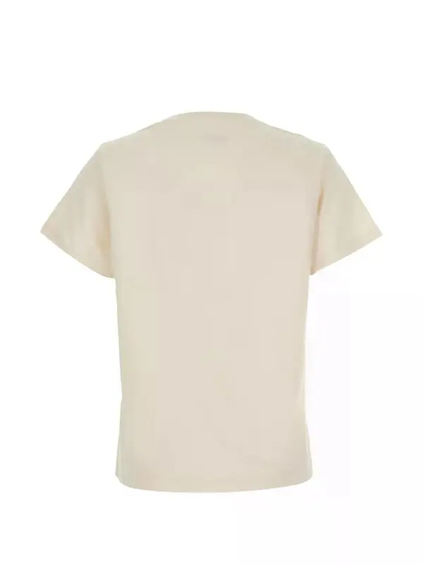 Ba&sh Logo-print Cotton T-shirt - Neutrals