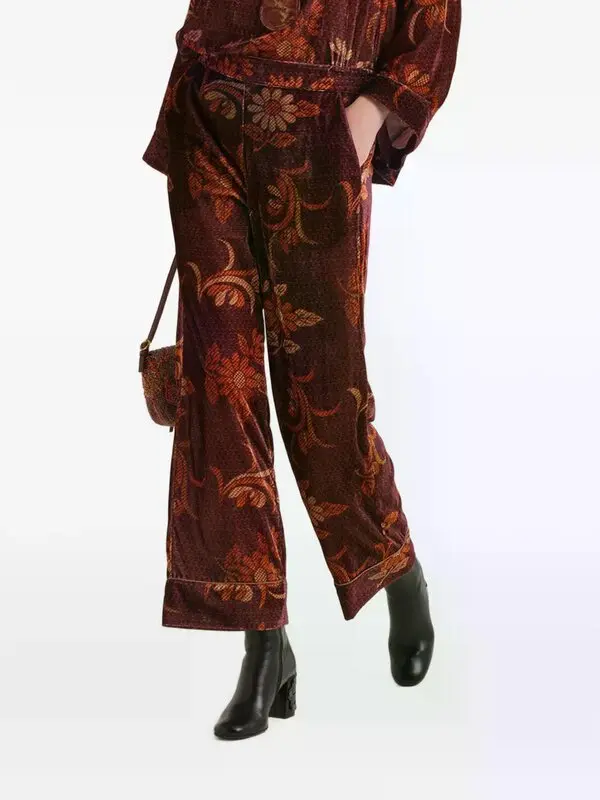Malìparmi Floral-motif Cropped Trousers