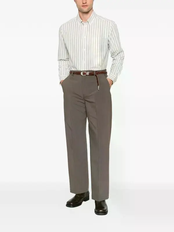 LES DEUX Pressed-crease Straight-leg Trousers
