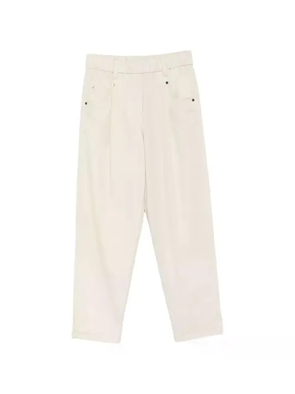 Brunello Cucinelli Elasticated-waist Trousers - Neutrals