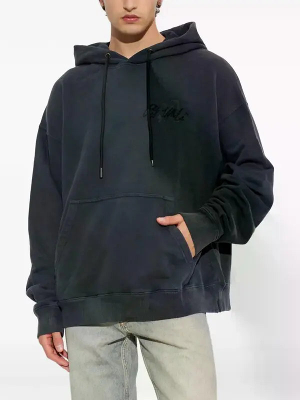 Off-White Logo-embroidered Cotton Hoodie