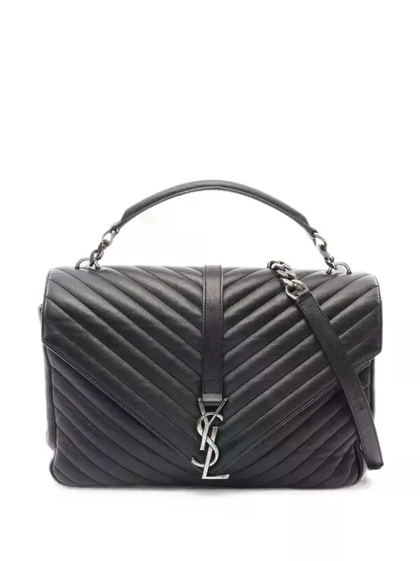 Saint Laurent 2000s Monogram Leather Tote Bag