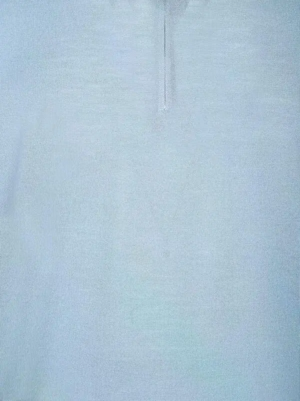DELL'OGLIO Quarter-zip Knitted Polo Shirt