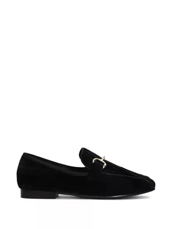 BIBI LOU Ashe Horsebit-detail Velvet Loafers - Black