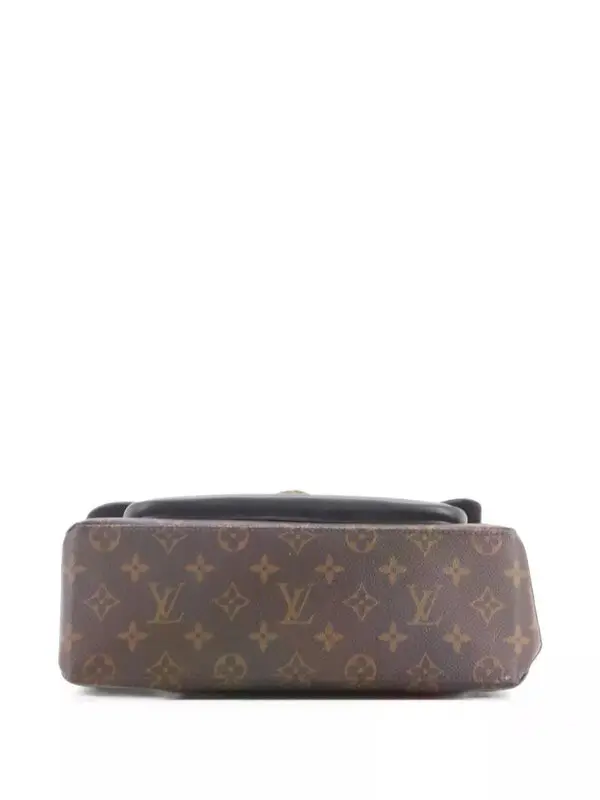 LOUIS VUITTON Marignan Handbag Monogram Canvas With Leather Shoulder Bag - Brown