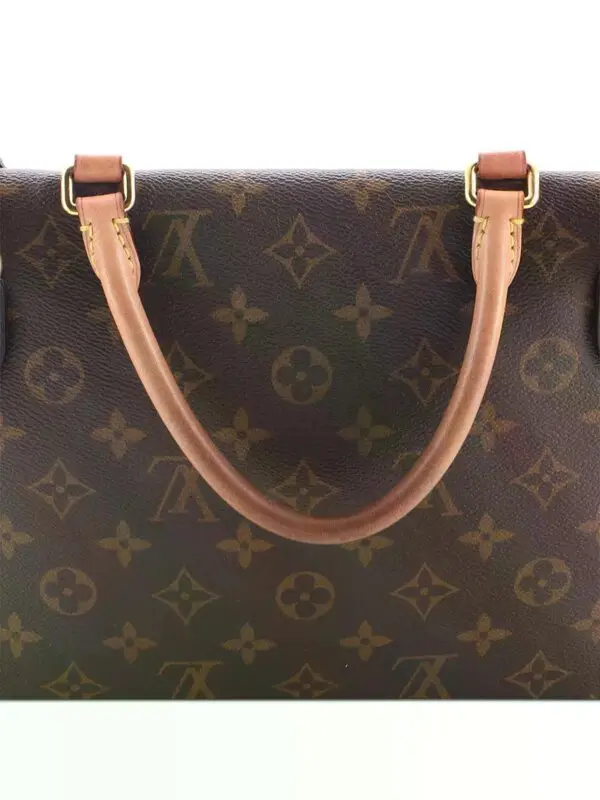 LOUIS VUITTON Marignan Handbag Monogram Canvas With Leather Shoulder Bag - Brown