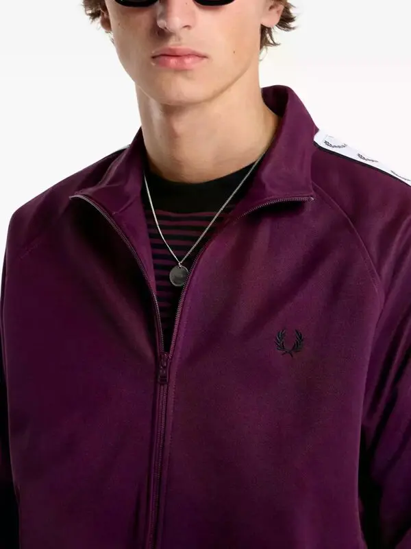 Fred Perry Logo-tape Bomber Jacket - Purple
