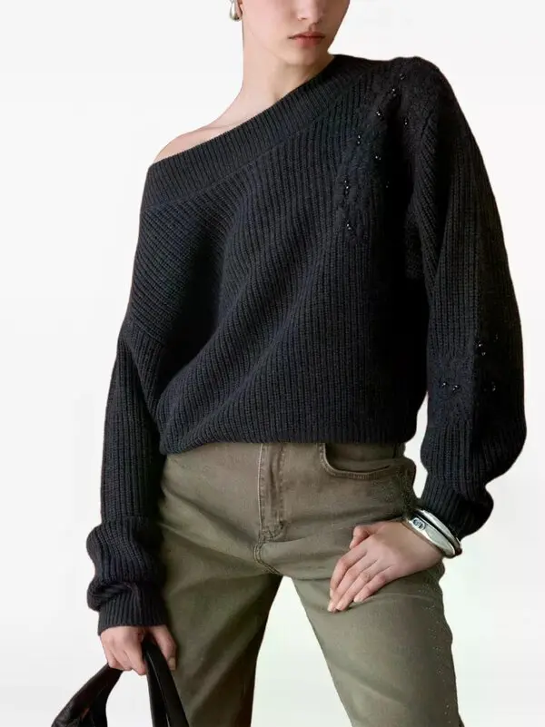 Liu Jo Wool Sweater With Embroidery
