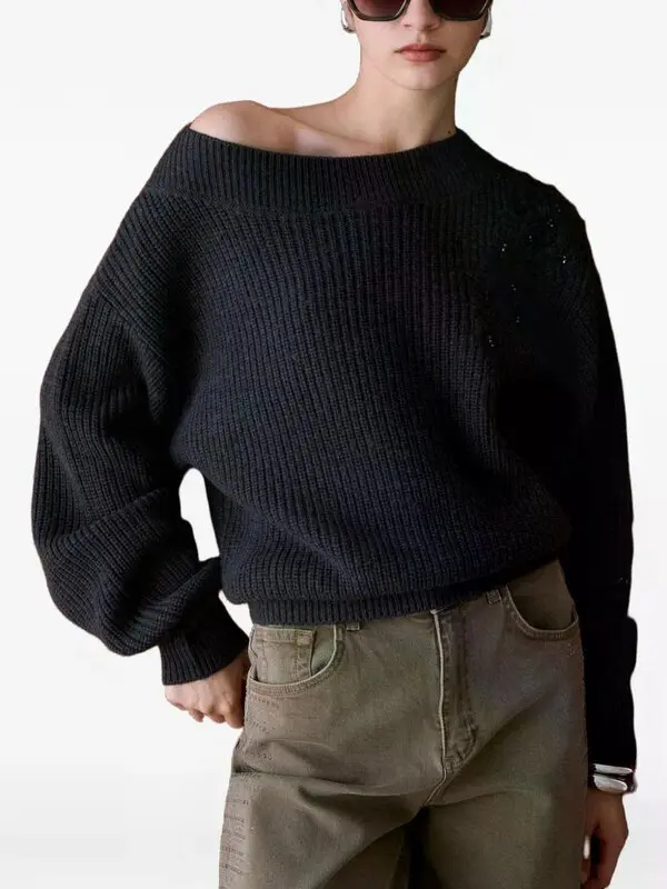 Liu Jo Wool Sweater With Embroidery