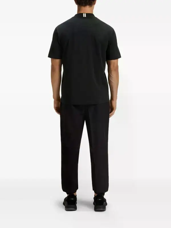 BOSS Mock-neck Cotton T-shirt