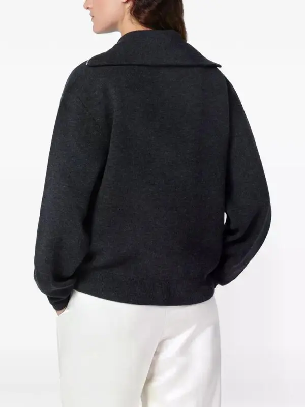 RÓHE Zip-up Knitted Sweater - Grey