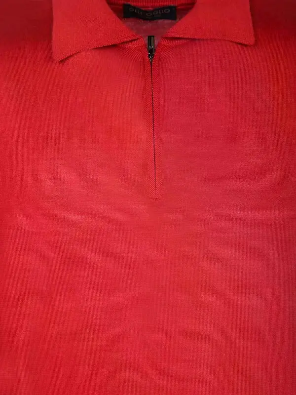 DELL'OGLIO Quarter-zip Knitted Polo Shirt