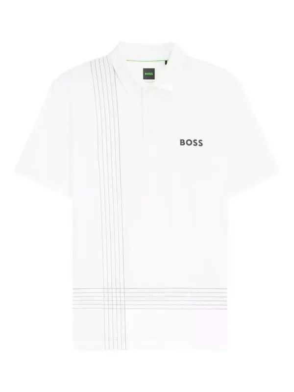 BOSS Striped Short-sleeve Polo Shirt
