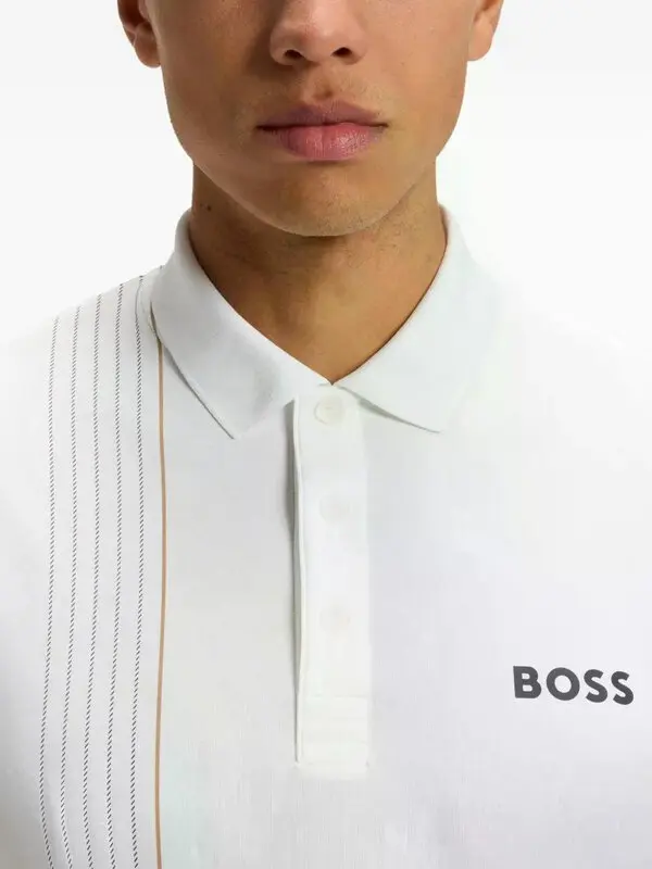 BOSS Striped Short-sleeve Polo Shirt