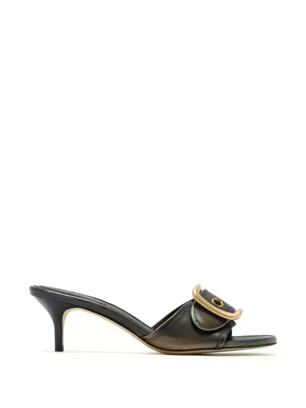 COACH Buckle-detail Leather Sandals