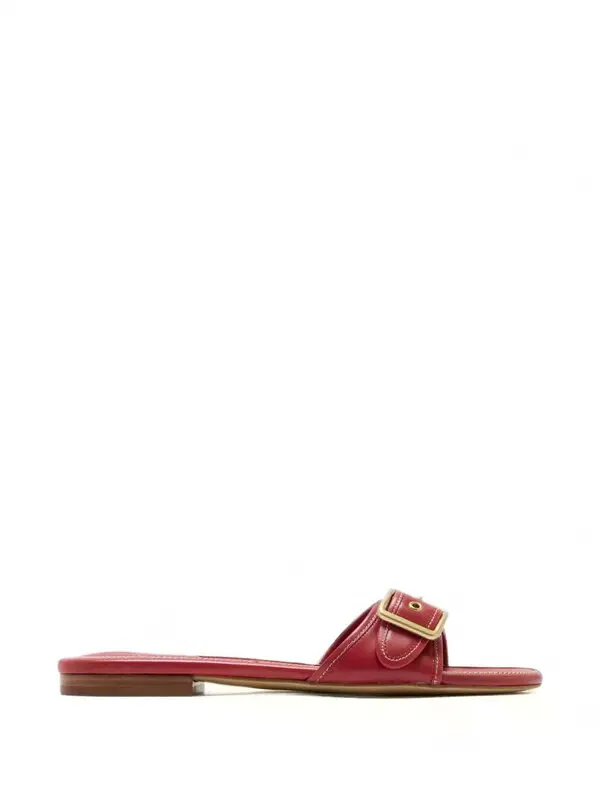 COACH Buckle-detail Leather Sandals