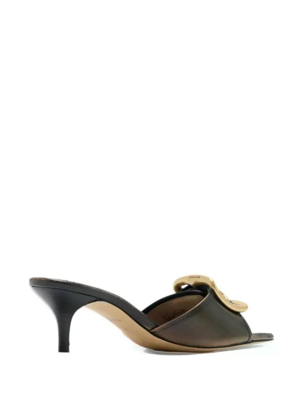 COACH Buckle-detail Leather Sandals - Red