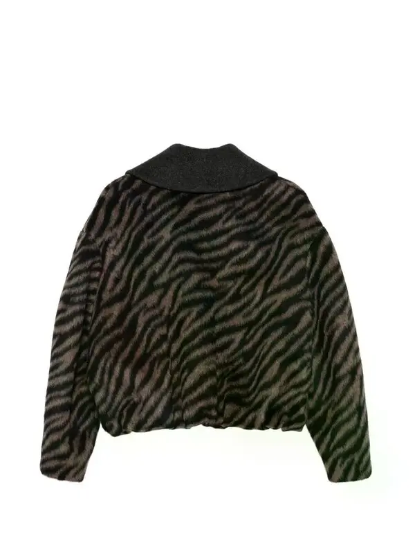 ALYSI Tiger-print Pointed-collar Jacket