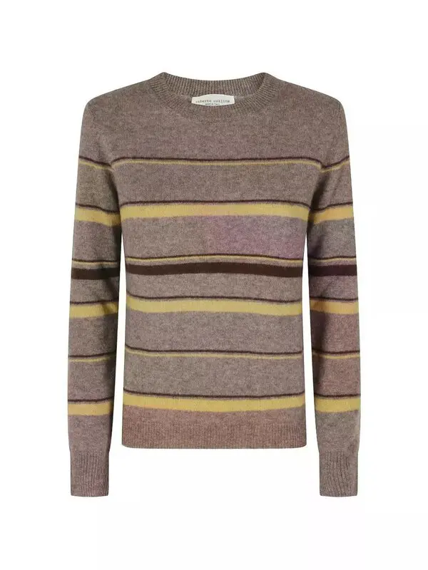ROBERTO COLLINA Striped Crew-neck Sweater