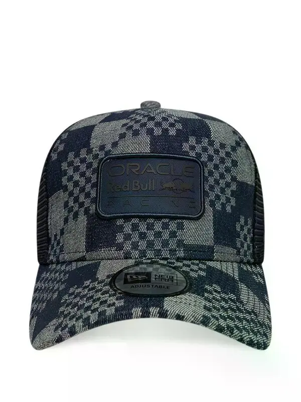 New Era Patterned Denim E-frame Red Bull F1 Trucker Cap - Blue