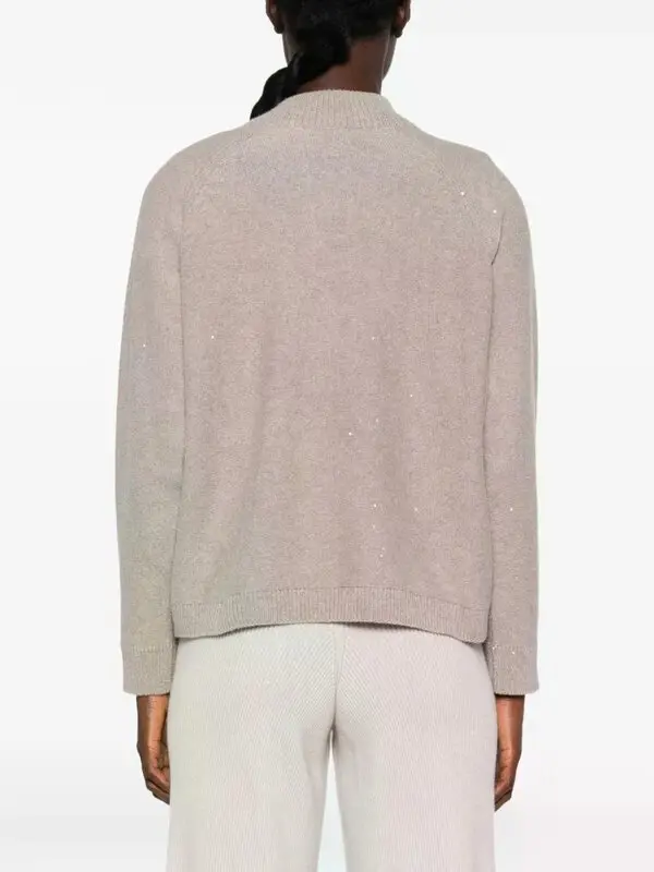 PANICALE Sequin-embellished Button-fastening Sweater