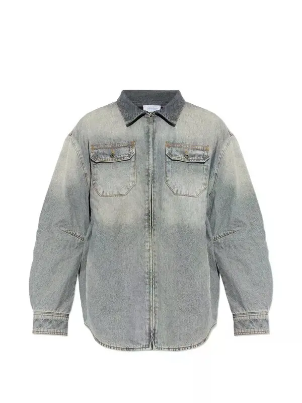 Off-White Bookish Workwear Denim Overshirt - Grey