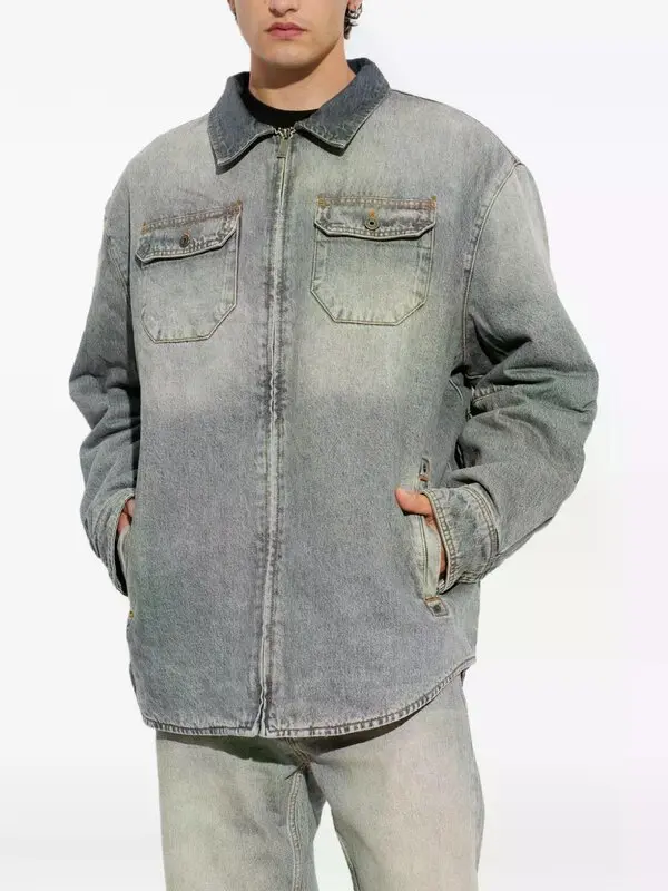 Off-White Bookish Workwear Denim Overshirt - Grey