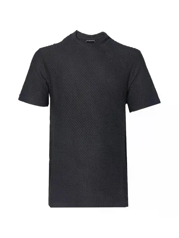 Emporio Armani Waffle-knit T-shirt - Black