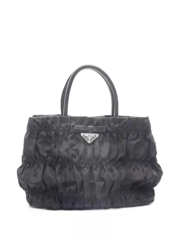 Prada 2010s Tessuto Gaufre Tote Bag