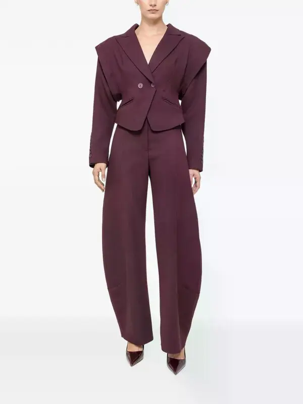 NISSA Wool-blend Barrel Fit Pants