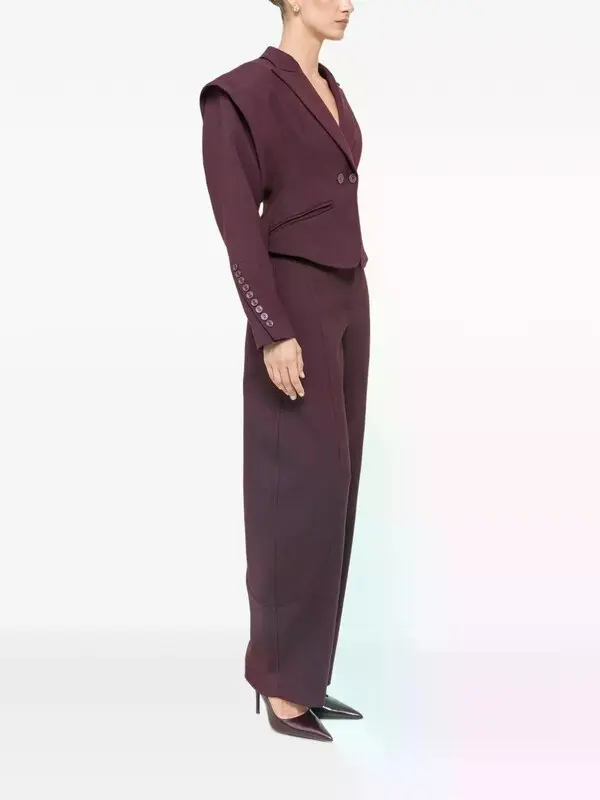 NISSA Wool-blend Barrel Fit Pants