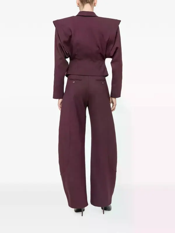 NISSA Wool-blend Barrel Fit Pants