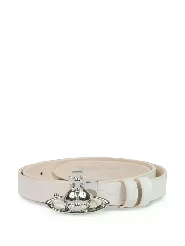 VIVIENNE WESTWOOD Small Orb Croc-effect Leather Belt