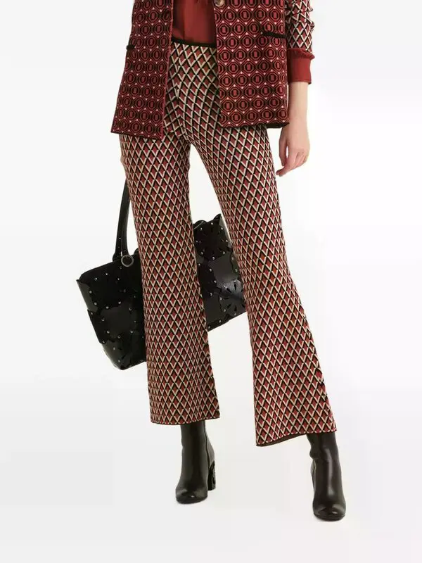 Malìparmi Jacquard-knit Cropped Trousers