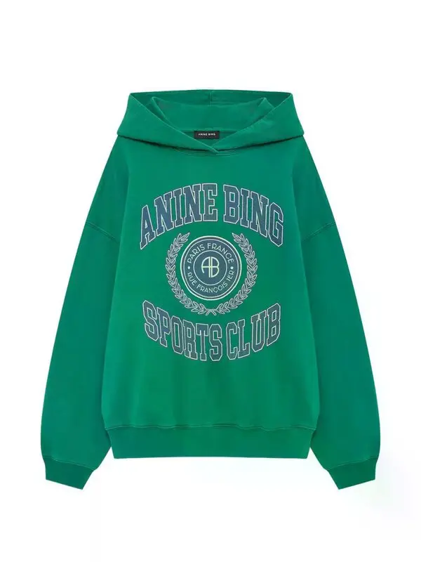 ANINE BING Harvey Collegiate Hoodie - Green