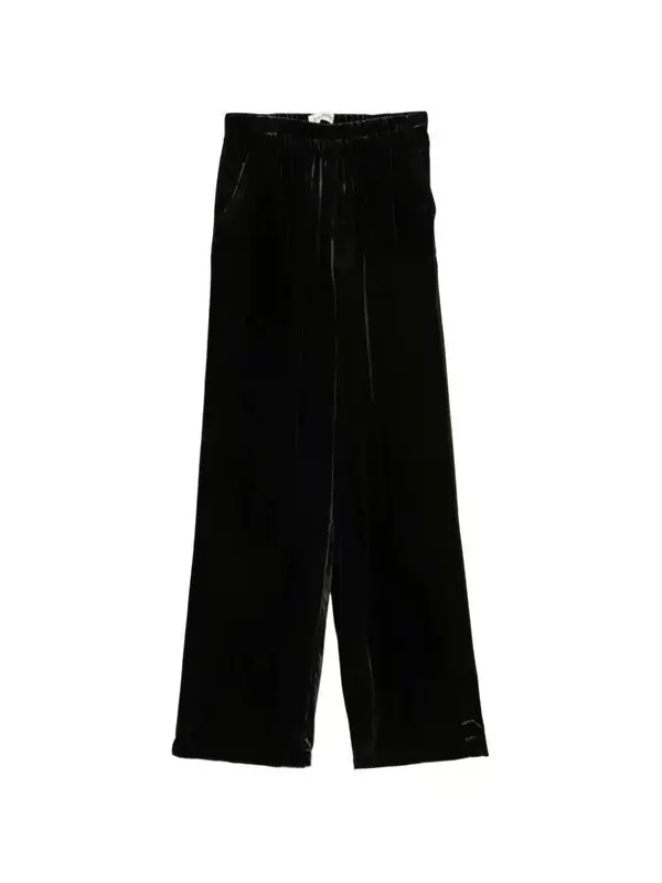 GENTRYPORTOFINO Velvet Elasticated-waistband Palazzo Pants