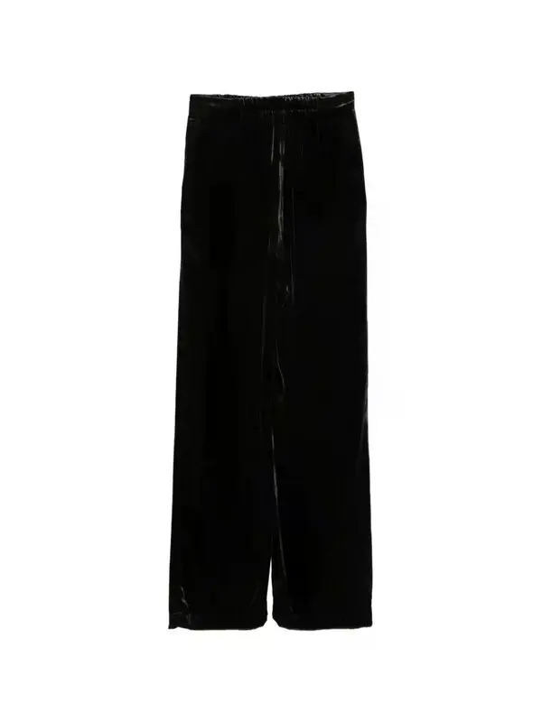 GENTRYPORTOFINO Velvet Elasticated-waistband Palazzo Pants