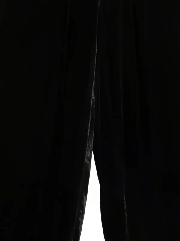 GENTRYPORTOFINO Velvet Elasticated-waistband Palazzo Pants
