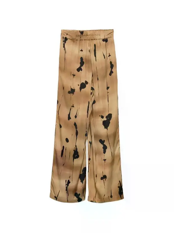 GENTRYPORTOFINO Abstract-print Elasticated-waist Palazzo Pants