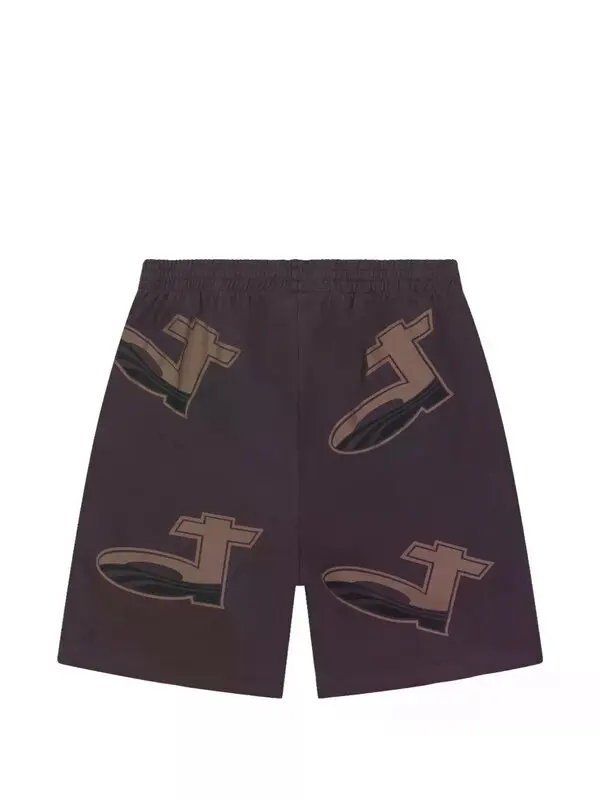 DENIM TEARS Graphic-print Mesh Shorts