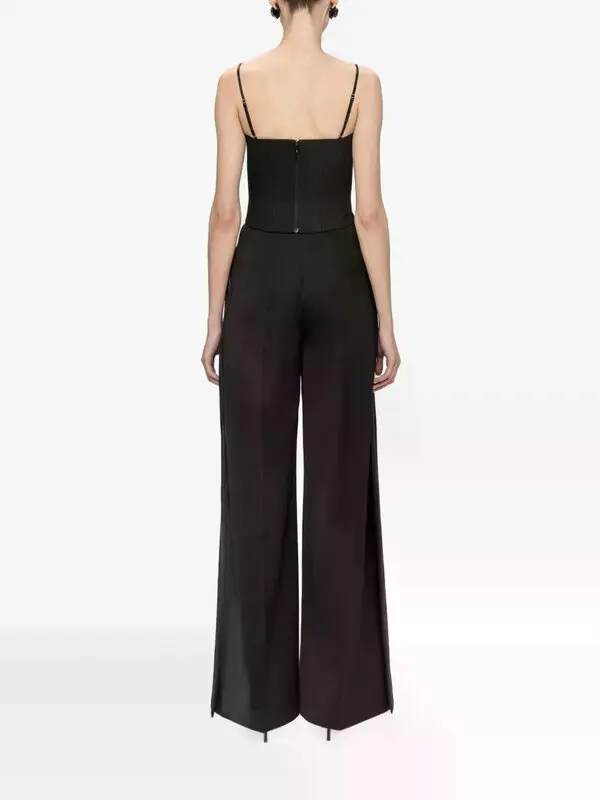 NISSA Wool-blend Lace Corset Top